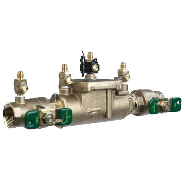 Watts 1 in. Bronze Double Check Valve Backflow Preventer Assembly ...