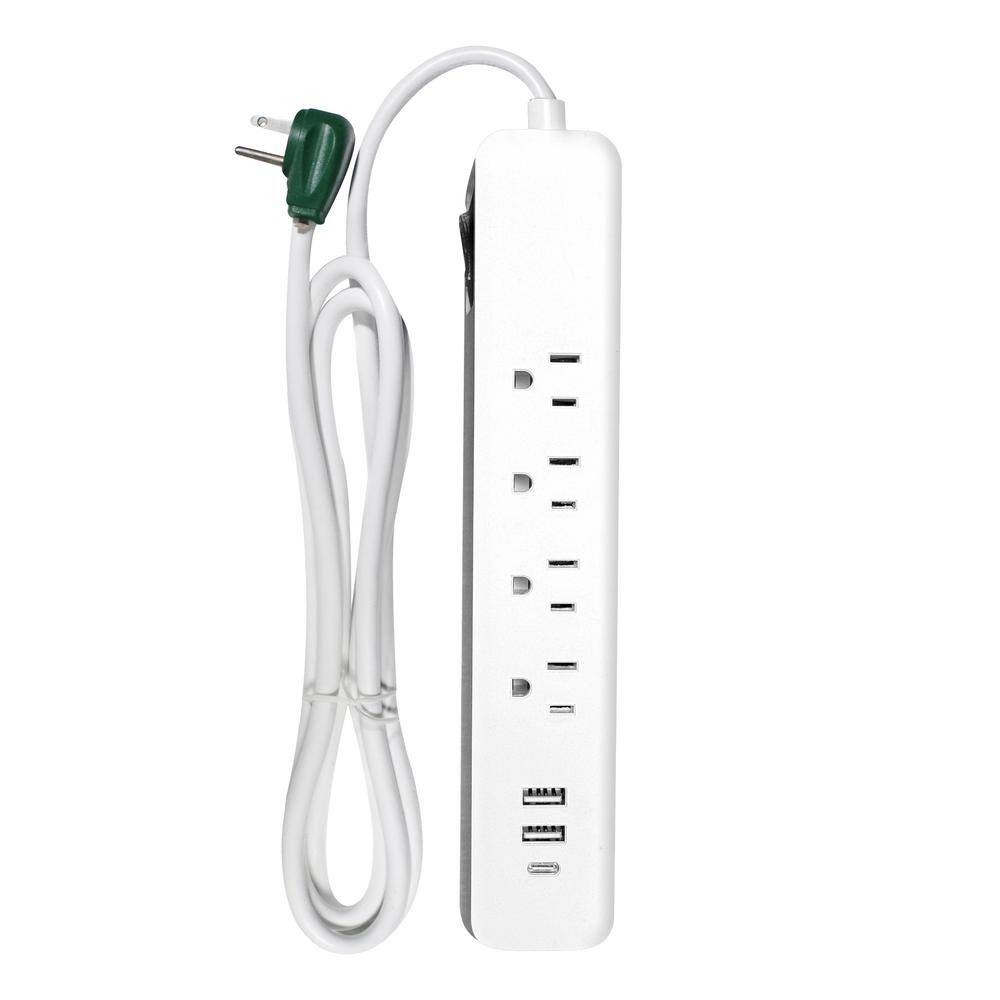GoGreen Power GoGreen Power Inc. 6-ft. Cord Surge Protector with 4 ...