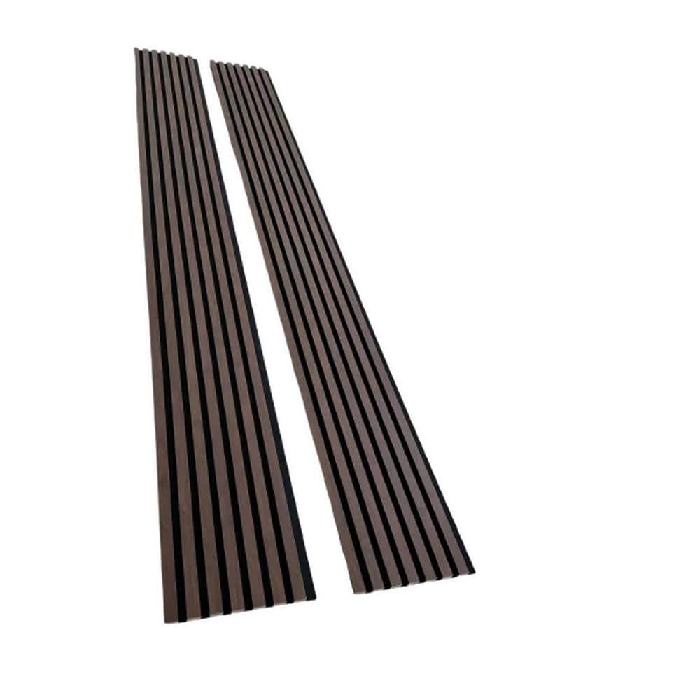 Ejoy 12.6 in. x 106 in. x 0.8 in. Acoustic Vinyl Wall Siding in Dark ...
