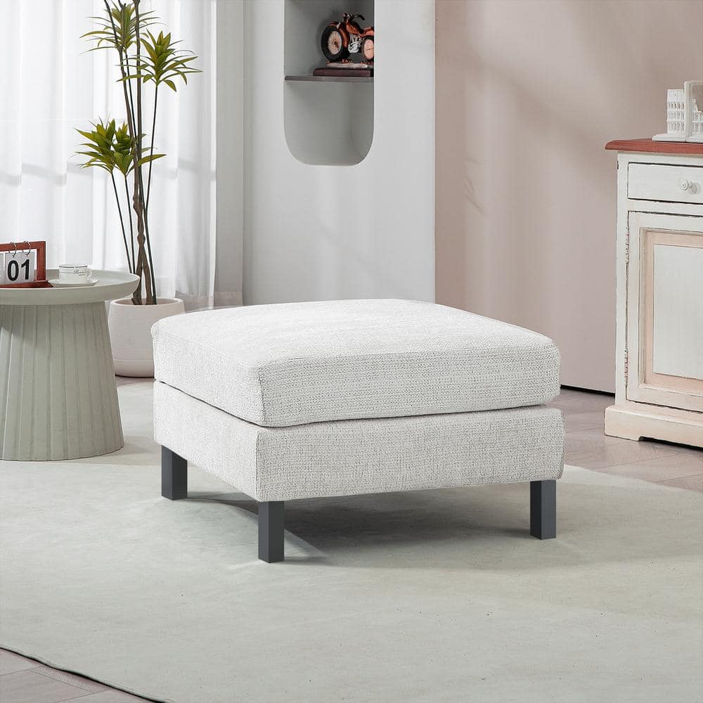 HOMCOM Module for Modular Polyester Sectional Sofa, Ottoman with Wood ...