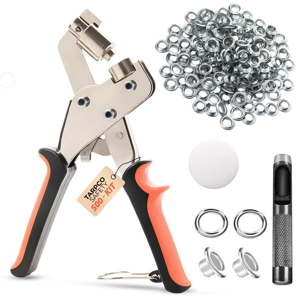 TARPCO SAFETY Grommet Tool Kit-3/8 In. Eyelet Press Pliers-10mm ...