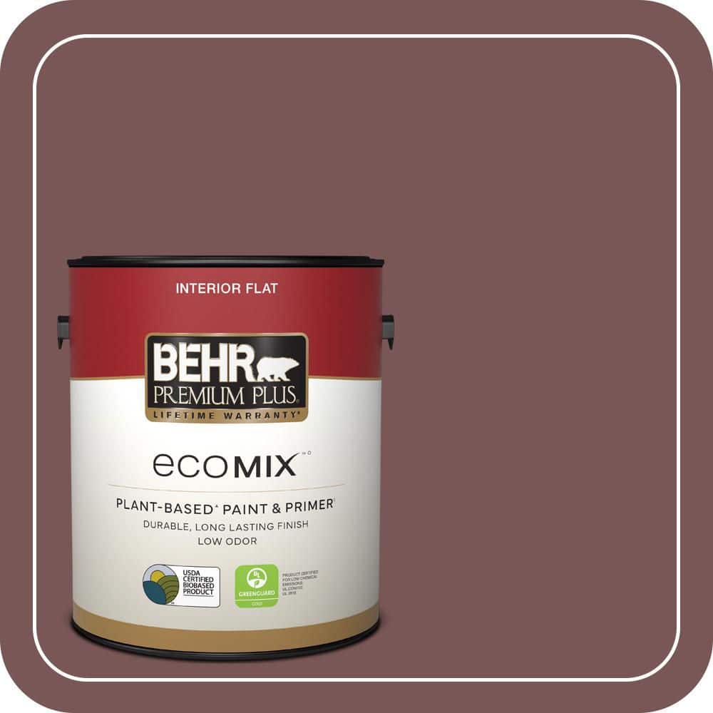 BEHR PREMIUM PLUS 1 gal. #120F-6 Japanese Maple Flat EcoMix Plant-Based ...
