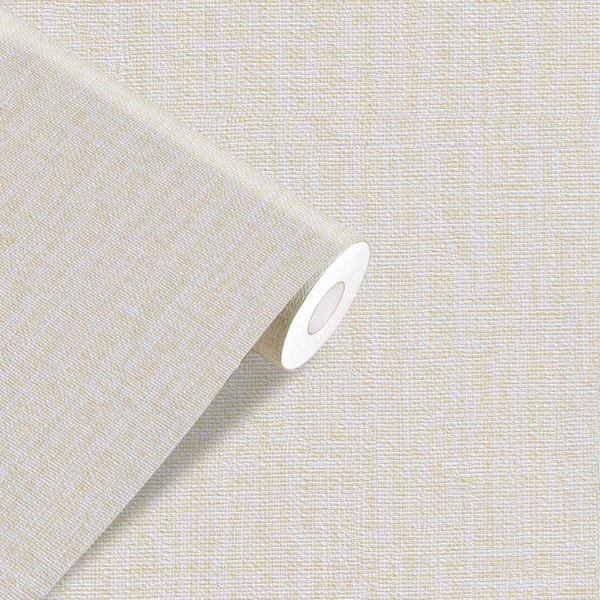 Cream Solid Color Textured Contact Paper Peel and Stick Wallpaper Roll ...