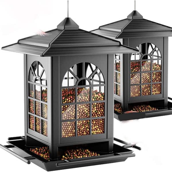 Oyezvary Clear Plastic Window Mounted Bird Feeder for Outdoors with ...