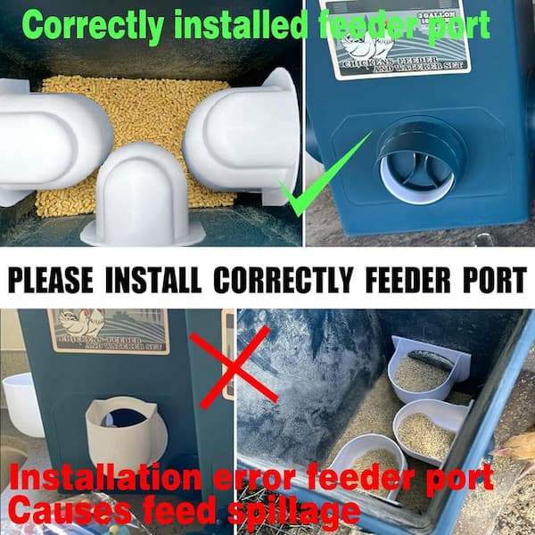 3 Gallon Chicken Waterer With Nipples Large Capacity Automatic Chicken ...