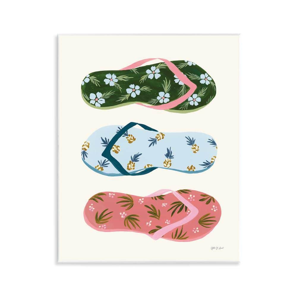 Stupell Industries Tropical Flip Flops by Yvette St. Amant Unframed ...