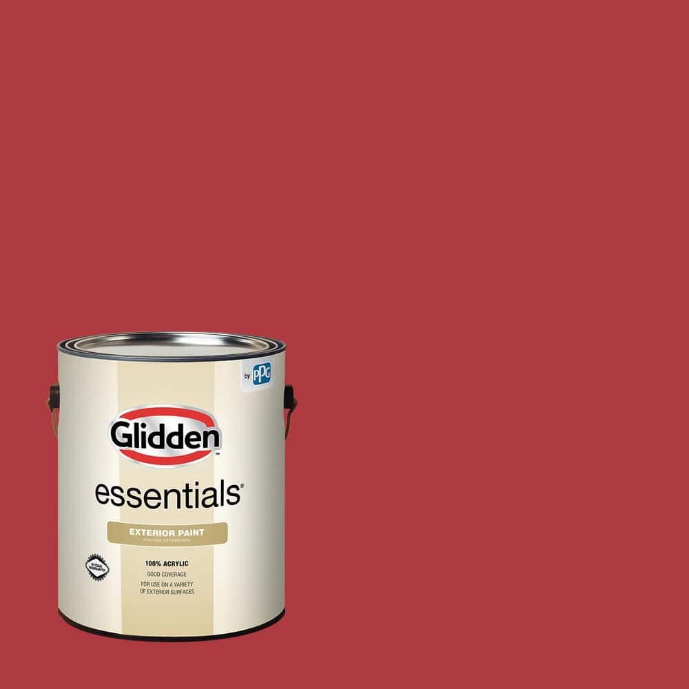 Glidden Essentials 1 gal. PPG1187-7 Red Gumball Semi-Gloss Exterior ...