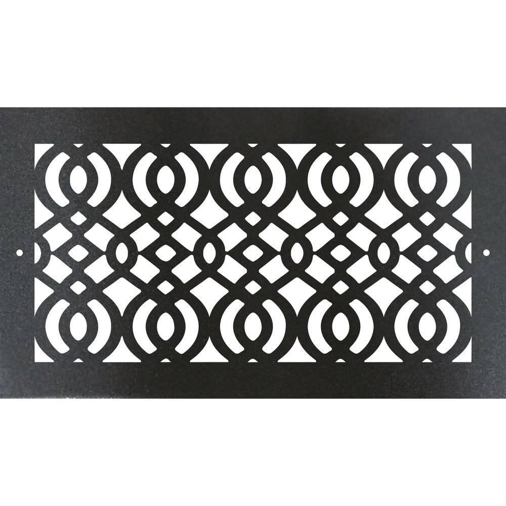 STELLAR Metal Screw-In Floor Register. Duct Opening 4x12 (Overall 6x14) - Arabic Design 031-004 ...