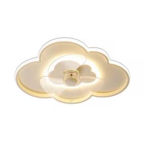 TOZING 19.6 in. Smart Indoor White Low Profile Modern Novel Flush Mount ...