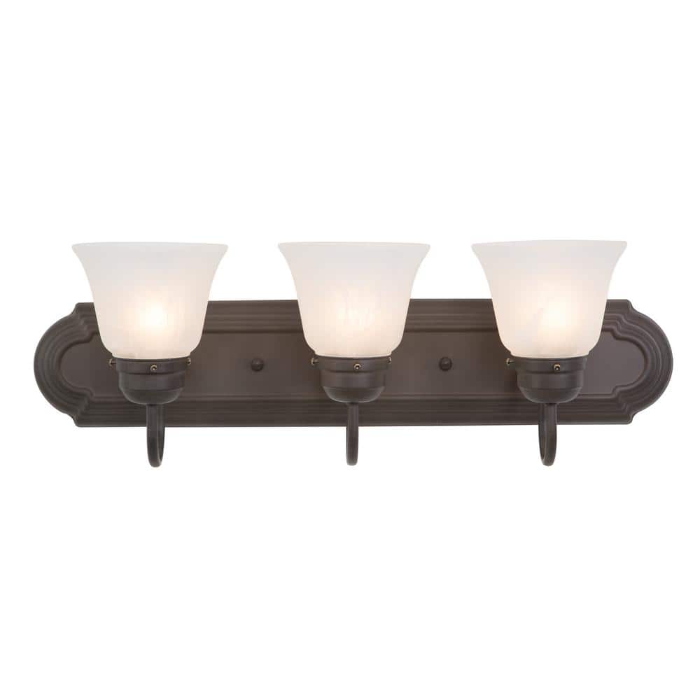 Yosemite Home Decor Vanity Lighting Family 3-Light Dark Brown Bathroom ...