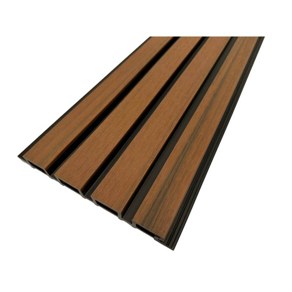 Ejoy 8.6 in. x 106 in. x 1.1 in. 4 Grid Composite Cladding Siding ...