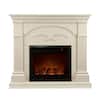 Dover 44.75 in. W Electric Fireplace in Ivory HD90633 - The Home Depot