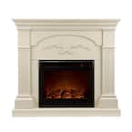 Dover 44.75 in. W Electric Fireplace in Ivory HD90633