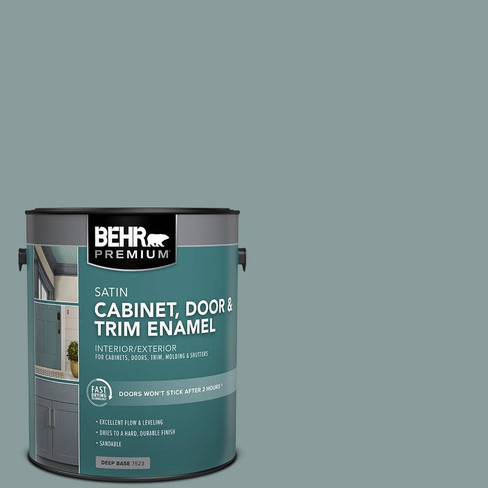 BEHR PREMIUM 1 gal. #HDC-AC-23 Provence Blue Satin Enamel Interior ...