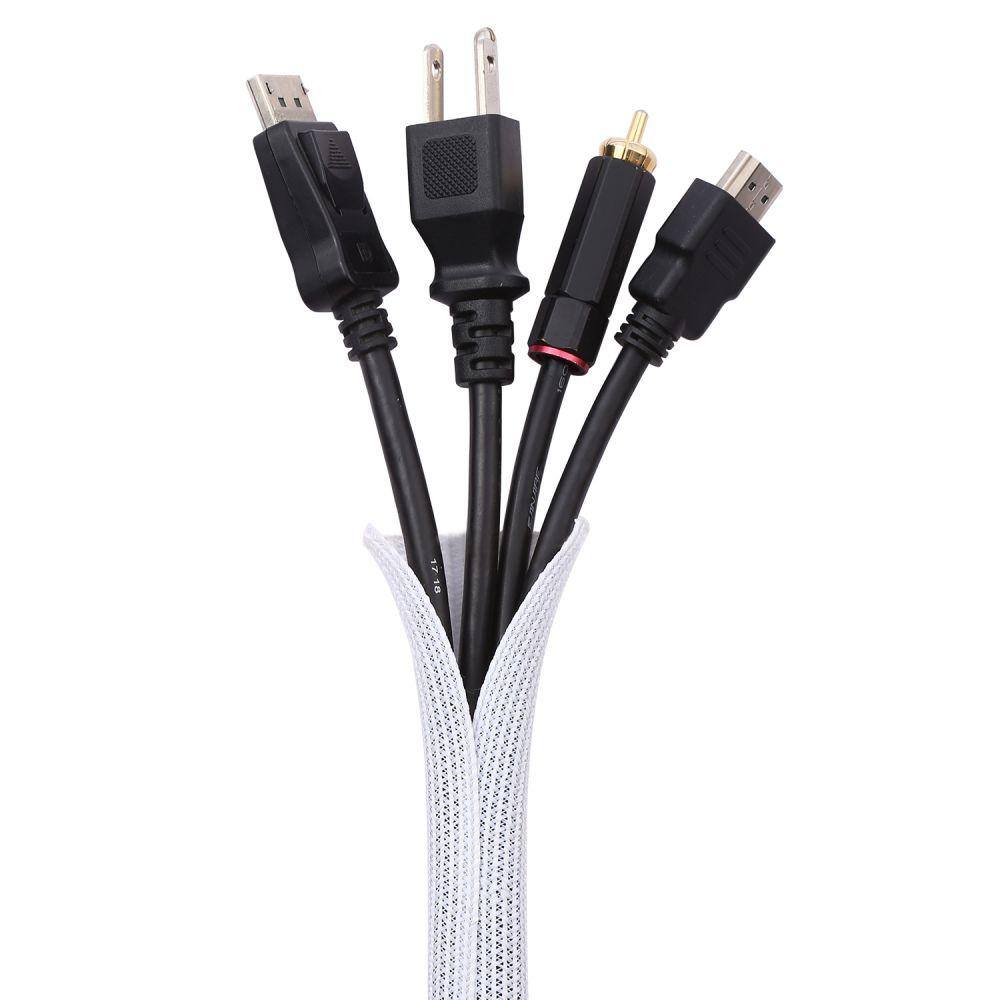 Alex Tech 1/2 in.-10 ft. Cable Management Sleeve Cord Organizer Cable ...