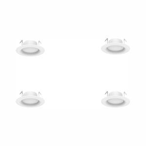 EcoSmart 4 in. Integrated LED White Dimmable Recessed Light Trim ...