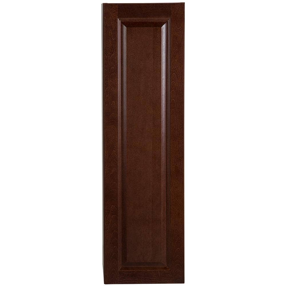 Hampton Bay Benton Assembled 12x42x12 in. Benton Wall Cabinet in Amber ...