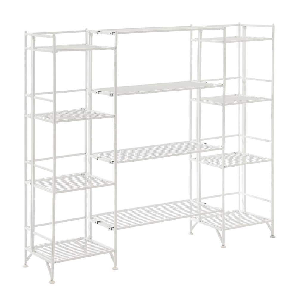 Convenience Concepts Xtra Storage 4 Tier Folding White Metal Household ...