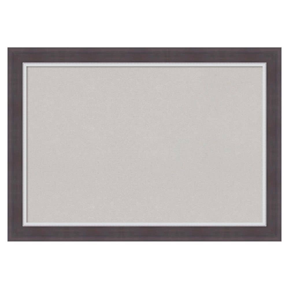 Amanti Art Ellie Brown Silver 42 in. x 30 in. Poly Framed Grey Cork ...