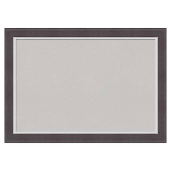 Amanti Art Ellie Brown Silver 42 in. x 30 in. Poly Framed Grey Cork ...