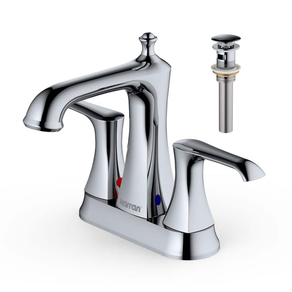 Reviews for Karran Woodburn 4 in. Centerset 2-Handle Bathroom Faucet ...