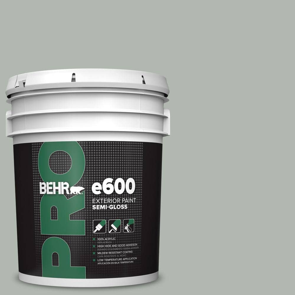 BEHR PRO 5 gal. #PPU12-14 Verdigris Semi-Gloss Exterior Paint PR67005 ...
