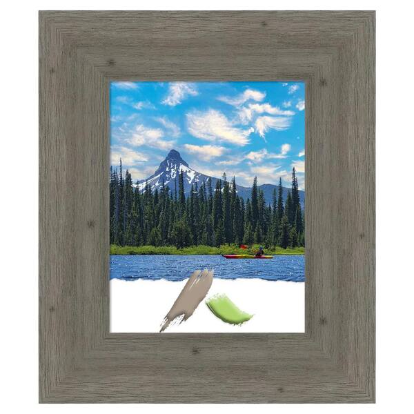 Amanti Art 11 in. x 14 in. Fencepost Grey Wood Picture Frame Opening ...