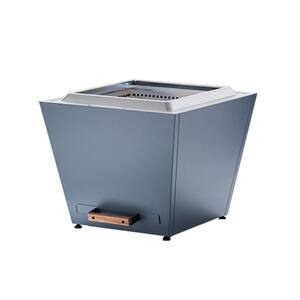 25 in. Black Stainless Steel Wood Burning Outdoor Smokeless Fire Pit ...