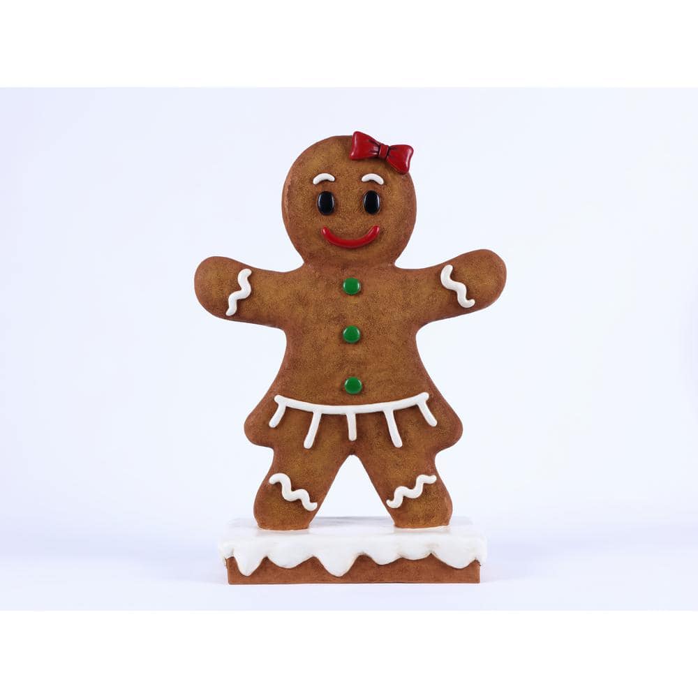 HI-LINE GIFT LTD. Gingerbread Girl Garden Statue 85180-B - The Home Depot