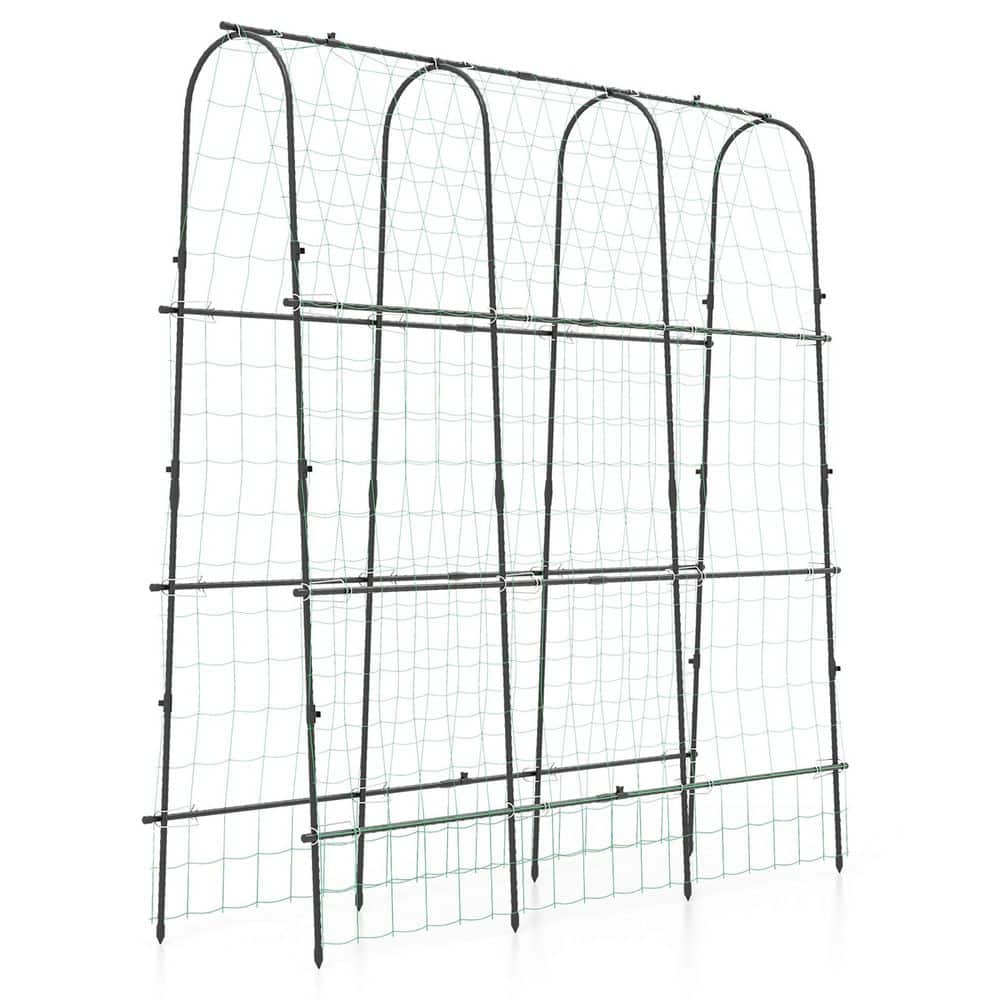 Gymax 71 in. x 71 in. U-Shaped Garden Trellis with Tear-Resistant ...