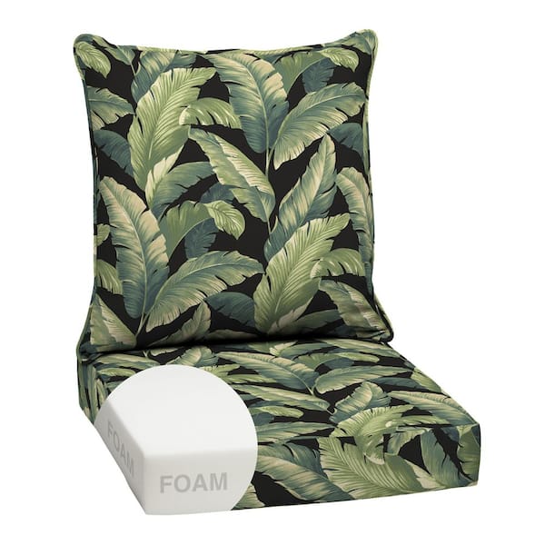 ARDEN 24 in. x 24 in. 2-Piece Foam Deep Seating Outdoor Lounge Chair ...