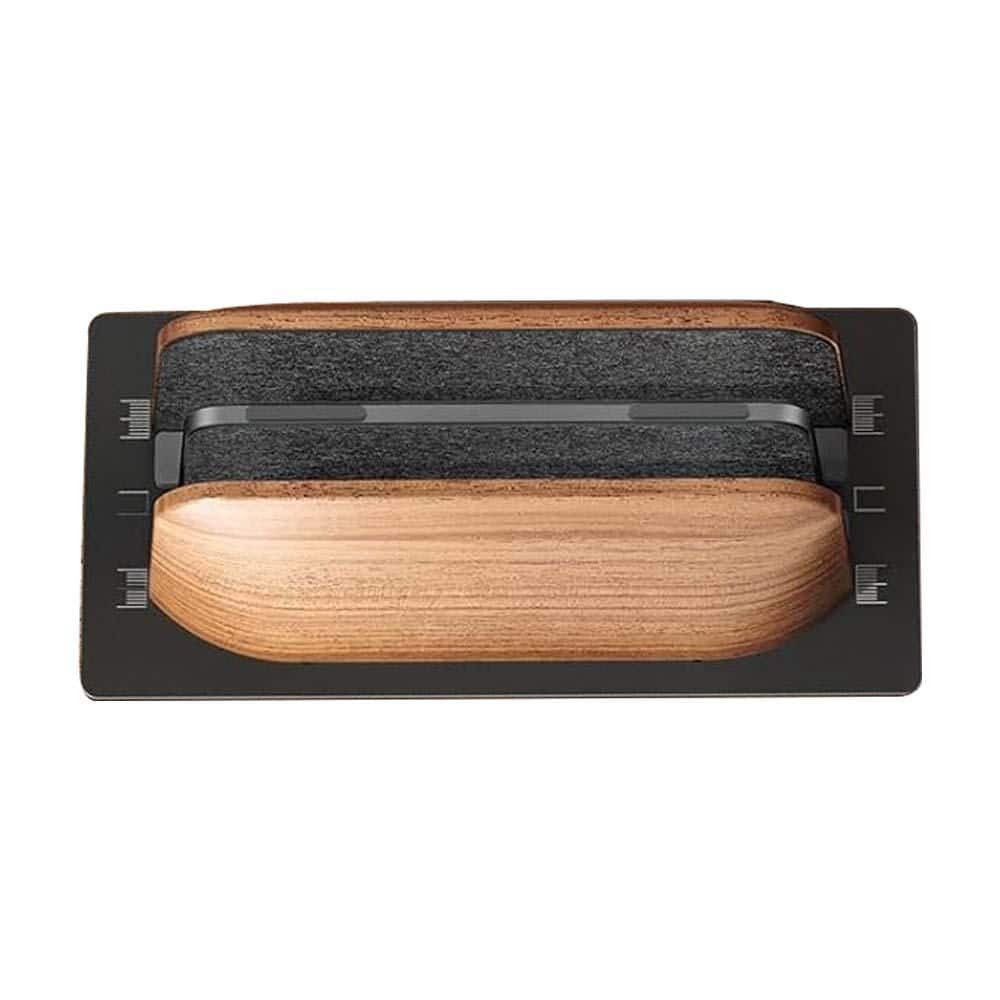 Vertical Laptop Stand Dual Slot Wooden Holder Adjustable Dock for ...