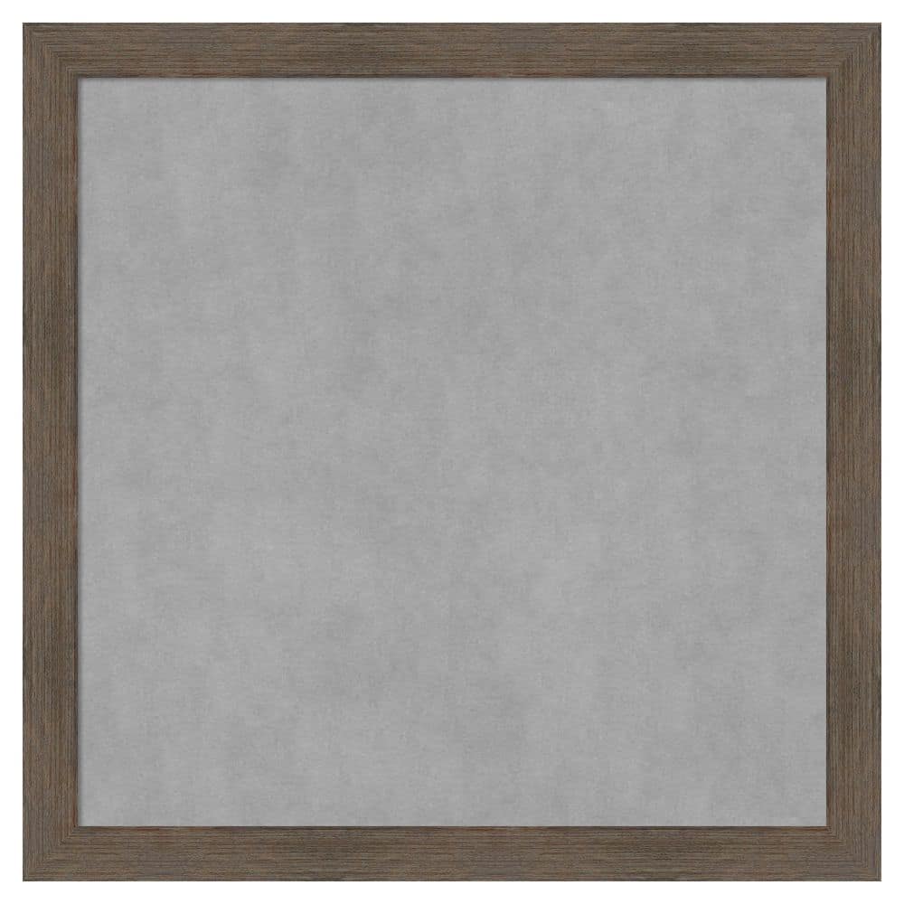 Amanti Art Hardwood Mocha Narrow 27 in. x 27 in. Wood Framed Magnetic ...