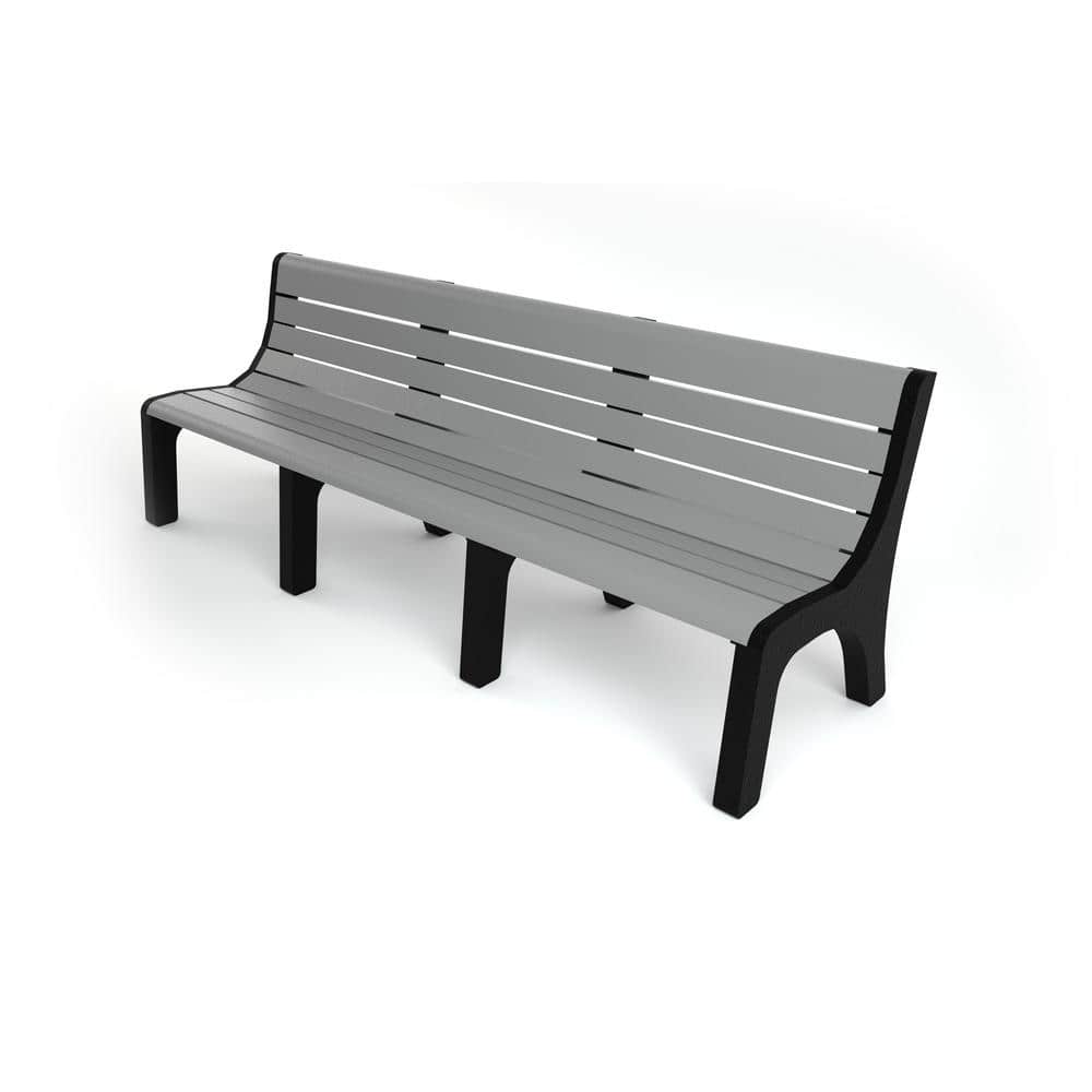 Frog Furnishings 8 ft. Newport Bench - Gray PB 8GRANEW - The Home Depot