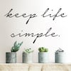 WallPops Black Keep Life Simple Wall Quote Decal DWPQ2868 - The Home Depot