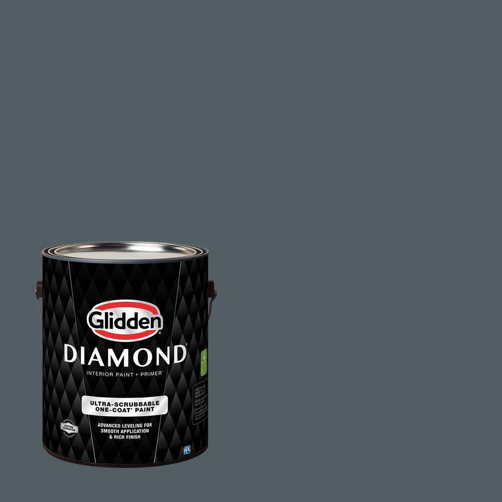 Glidden Diamond 1 gal. PPG1037-6 Mysterious Satin Interior Paint with ...