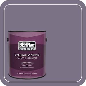 BEHR MARQUEE 1 qt. #660F-6 Peruvian Violet Satin Enamel Interior Paint ...