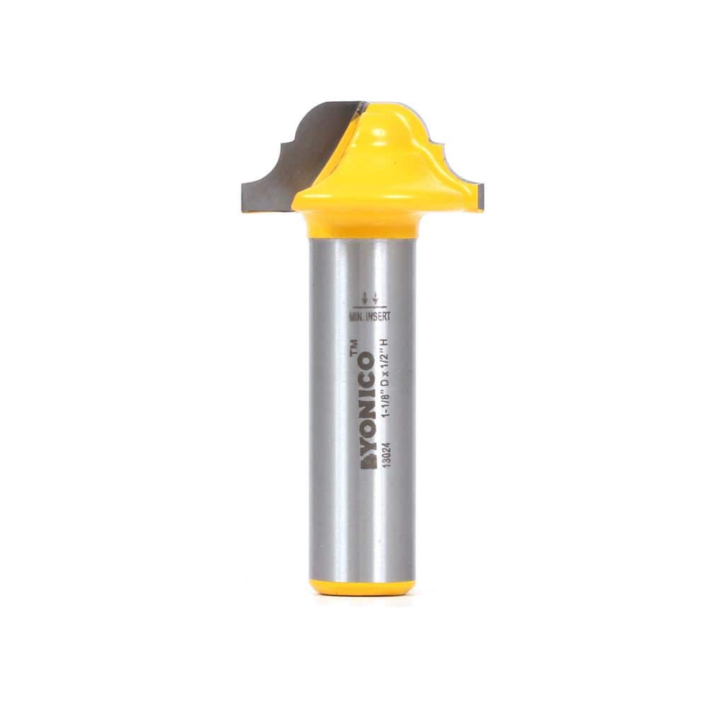 Yonico Double Roman Ogee Groove 1-1/8 in. Dia. 1/2 in. Shank Carbide ...