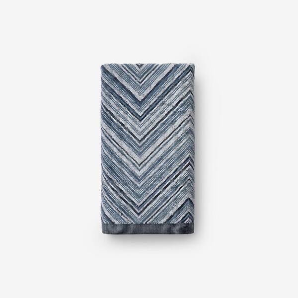 The Company Store Legends Hotel Chevron Navy Multi Cotton Single Hand ...