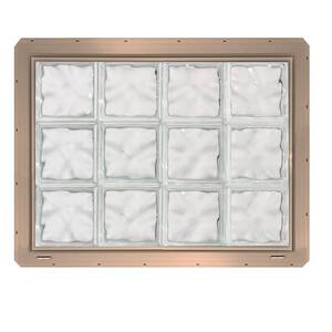 CrystaLok 46.75 in. x 31.75 in. x 3.25 in. Wave Pattern Vinyl Framed ...