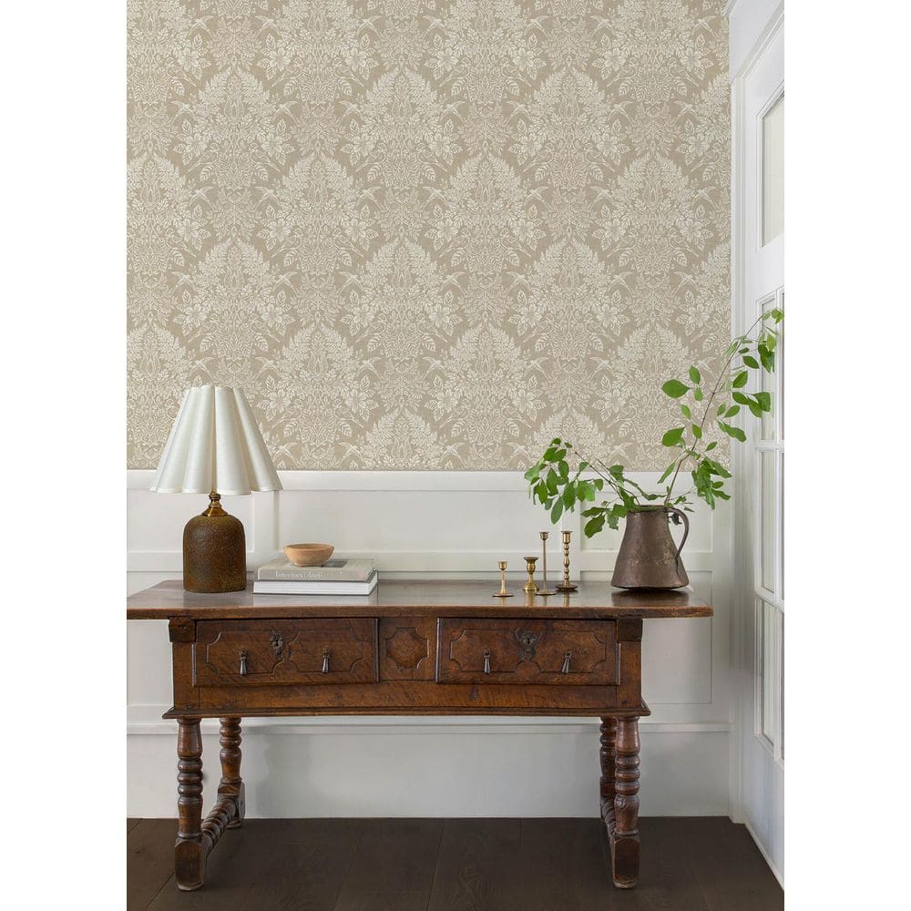 CHRIS LOVES JULIA Finch Neutral Woodland Damask Wallpaper 4173-27621 ...