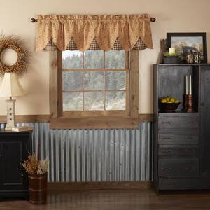VHC Brands Maisie Floral 60 in. L x 18 in. W Cotton Valance in Golden ...