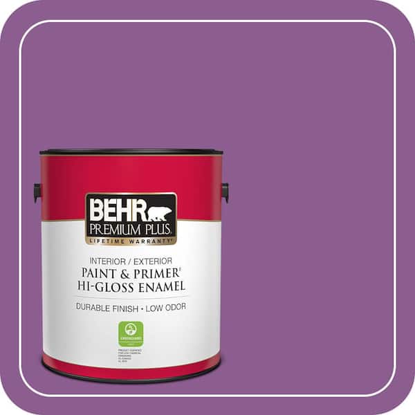 BEHR PREMIUM PLUS 1 gal. #P100-6 Chakra Hi-Gloss Enamel Interior ...