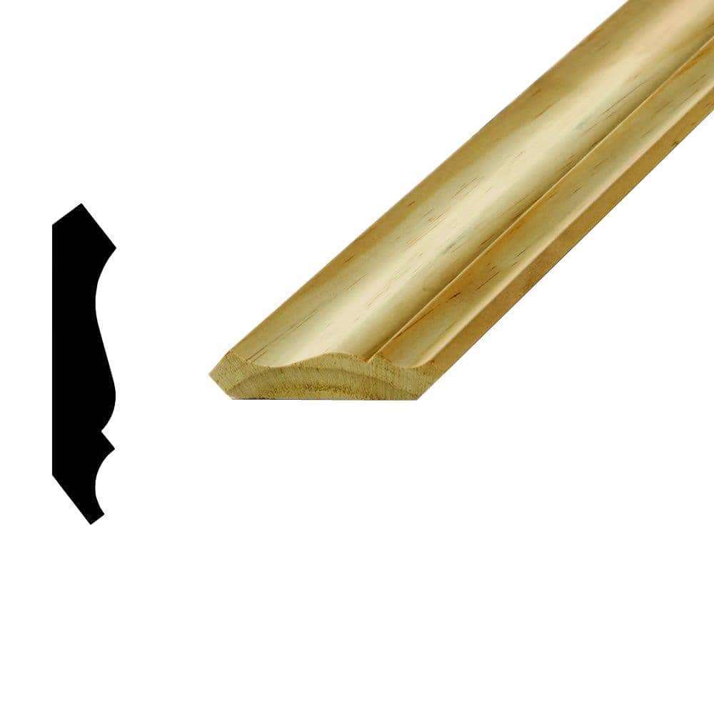 American Wood Moulding WM52 9/16 in. x 2-3/4 in. Pine Crown Moulding 52 ...
