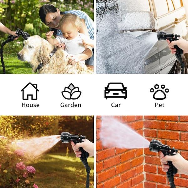 GardenJoy Lightweight 3/4 in. x 100 ft. Expandable Water Garden Hose ...