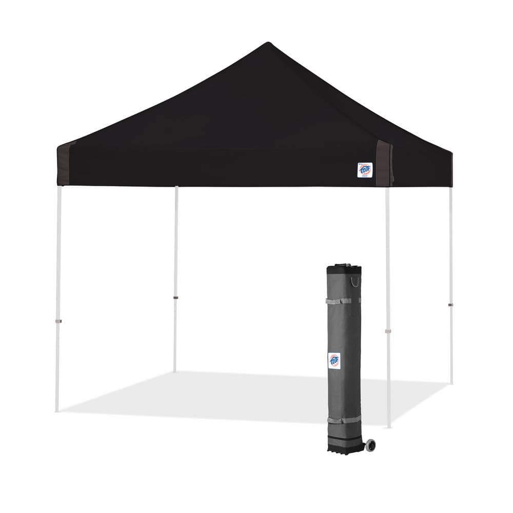 E-Z UP Vantage Series 10 ft. x 10 ft. Black Instant Canopy Pop Up Tent ...