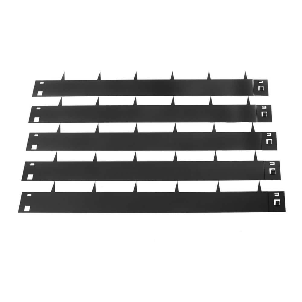 YIYIBYUS Metal Lawn Edging 39 in. W x 3 in. H Black Steel Landscape ...