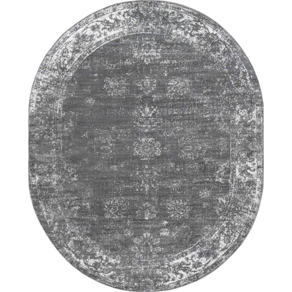 Unique Loom Sofia Casino Dark Gray 8 ft. x 10 ft. Area Rug 3151884 ...