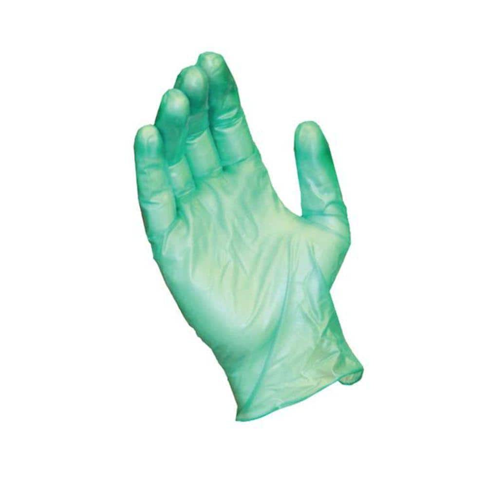 HDX Heavy Duty Disposable Green Vinyl Gloves (10-Count) 18710-18 - The ...