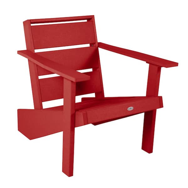 Highwood Haven Modern Boathouse Red Adirondack Chair Set of 1 BV ...